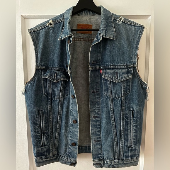 Levi's | Jackets & Coats | Led Zeppelin Denim Battle Vestperfect For ...